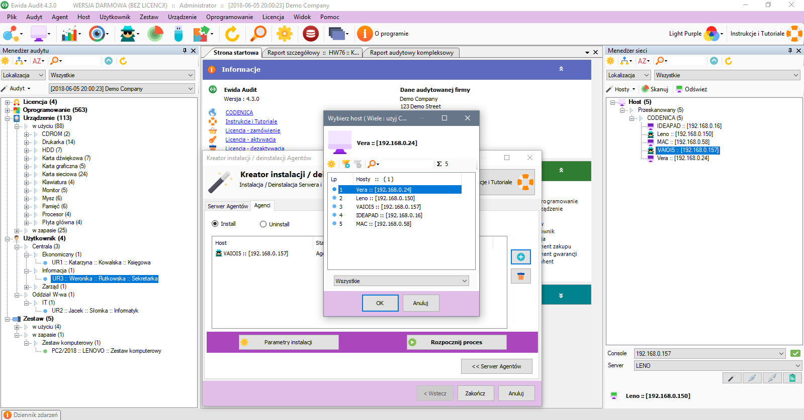 Zarządzanie zasobami IT w firmie. Monitorowanie - Audyt - Ewidencja